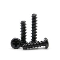 China Metric Carbon Steel Black Phillips Pan Head Self Tapping Screw M2 M3 M4 for Plastic for sale
