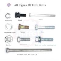China DIN933 DIN931 A2 A4 Stainless Steel 304 Hex Head Bolts Nuts ISO9001 for sale