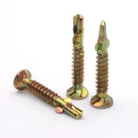 China ISO9001 Certified Carbon Steel Self Drilling Screw CSK Head with Wing Zinc Plated for sale