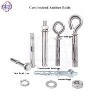 China Passivation Finish Steel Wedge Wall Anchor Bolts M6 M8 M10 M12 M16 M20 for Concrete Expansion for sale