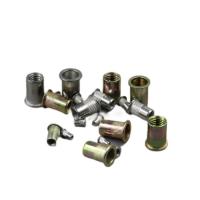 China Carbon Steel Stainless Steel Flat Head Blind Rivet Nuts ISO9001 M4 M6 M8 M10 for sale