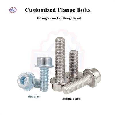China Hex Socket Head Flange Bolts Carbon Steel Stainless Steel M3 M4 M5 M6 M8 M10 for sale