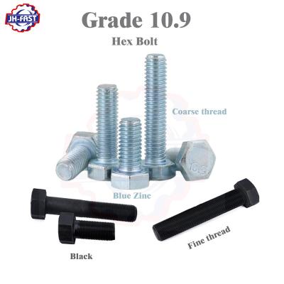China Carbon Steel Hex Bolts DIN933 Imperial Fine Thread M5 M6 M8 M12 Grade 8.8 for sale