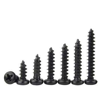 China Carbon Steel Phillips Pan Head Self Tapping Screws DIN7981 5mm to 100mm Black Stainless for sale