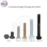 China Carbon Steel Hex Bolts DIN933 Imperial Fine Thread M5 M6 M8 M12 Grade 8.8 for sale
