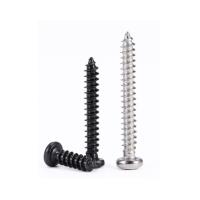 China Carbon Steel Phillips Pan Head Self Tapping Screws DIN7981 5mm to 100mm Black Stainless for sale