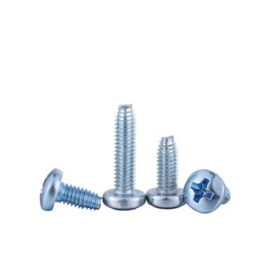 China DIN7500 Cross Recessed Pan Head Thread Rolling Screws M3 M4 10-12mm Carbon Steel Zinc Plated for sale