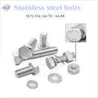 China SS304 SS316 Hex Bolts and Nuts M3 M42 ISO DIN GB Heavy Duty Fasteners for sale