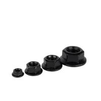 China Black Zinc Hex Flange Nuts M4 M5 M6 M8 M10 Carbon Steel ISO9001 for sale