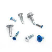 China Hex Washer Head Self Drilling Screws for Roofing Black Oxide Carbon Steel 12-14x1-1/2 for sale