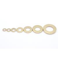 China DIN Standard M6 M8 M10 M12 Brass Flat Washers Custom Size Golden Zinc Plating for sale