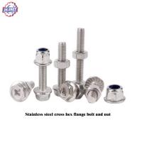 China M3 to M12 Phillips Hex Head Serrated Flange Bolts Steel Stainless Passivation Finish for sale