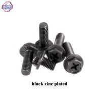 China M3 to M12 Phillips Hex Head Serrated Flange Bolts Steel Stainless Passivation Finish for sale