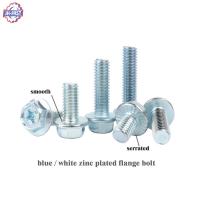 China M3 to M12 Phillips Hex Head Serrated Flange Bolts Steel Stainless Passivation Finish for sale