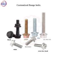 China M3 to M12 Phillips Hex Head Serrated Flange Bolts Steel Stainless Passivation Finish for sale