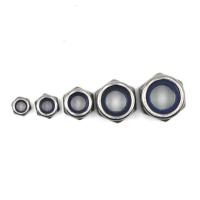China DIN985 Non-Metallic Insert Hex Nuts M3-M12 Stainless Steel Black Oxide Metric for sale