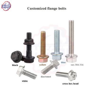 China Stainless Steel Hex Flange Bolts DIN 6921 A2 Grade 10.9 M4 to M16 ISO Standard for sale