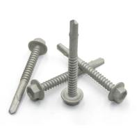 China Hex Head Self-Drilling Screws with Rubber Washer M4 25mm 38mm for Building Roofing for sale