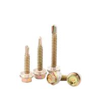 China Metric Black Oxide Finish Roofing Tek Screws Carbon Steel ISO Standard Hex Washer Head Self Drilling for sale