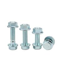 China High Strength Grade 8 Hex Flange Bolts M6 M8 M10 M12 M16 Half Thread Steel Zinc for sale