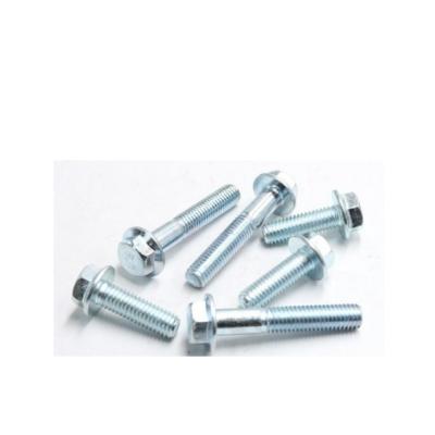 China M6 DIN 6921 Hex Flange Bolt Grade 10.9 Steel Zinc Plated Fine Thread for sale
