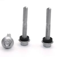 China Metric Zinc-Aluminum Coated Hex Flange Self Drilling Screws ISO9001 OEM Custom for sale