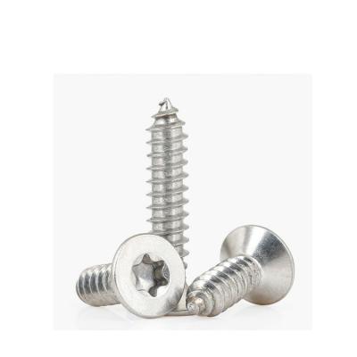 China SS304 Stainless Steel Self Tapping Screws Pan Flat Head ISO9001 100% Inspection for sale