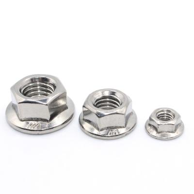 China Metric Hex Flange Nut M6 M8 M10 M12 Stainless Steel Carbon Steel ISO 9001 for sale
