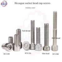 China DIN912 A2 SS304 SS316 Hexagon Socket Head Cap Screws M6 M8 M10 M12 Passivated for sale