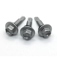 China Zinc Plated Hex Washer Head Self Drilling Screw Carbon Steel Custom Sizes ISO9001 for sale