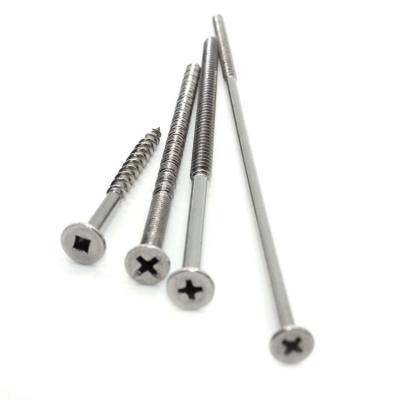 China Stainless Steel Custom Extra Long Cross Countersunk Head Self Tapping Screw Plain Finish for sale