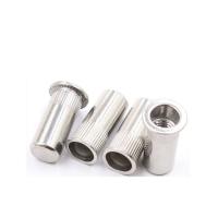 China 304 Stainless Steel Hollow Rivet Nuts Inner Threaded Flat Head 100pcs ISO DIN Standard for sale