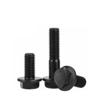 China Black Finish M6 M12 Zinc Hexagon Flange Bolt DIN6921 OEM Customized Service Provided for sale