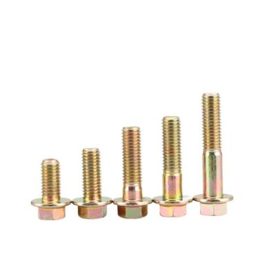 China Zinc Flange Bolt M6 M10 M12 Black Oxide Hex Head Bolts DIN 6921 OEM Service for sale