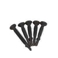 China Flat Head Self Drilling Screw with Wings and Ears Blue Black Yellow Zinc Plated for sale