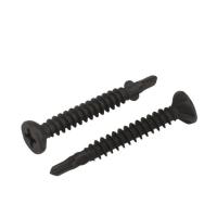 China Flat Head Self Drilling Screw with Wings and Ears Blue Black Yellow Zinc Plated for sale