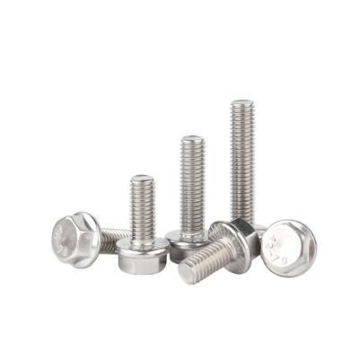 China Stainless Steel DIN6921 Serrated Flange Bolts Plain Finish 100% Inspection for sale