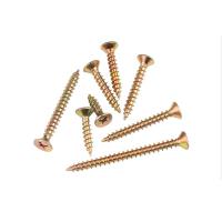 China Zinc Plated DIN7505 Countersunk Chipboard Screws for Hard MDF Furniture 4.2mm for sale