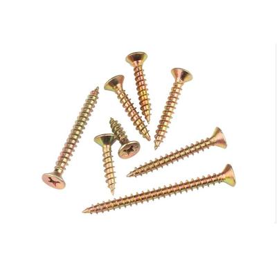 China Zinc Plated DIN7505 Countersunk Chipboard Screws for Hard MDF Furniture 4.2mm for sale
