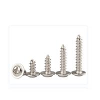 China Metric Zinc Plated Cross Recessed Button Head Socket Self-Tapping Screws Flat Collar Fine Thread for sale