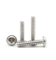 China Metric Zinc Plated Cross Recessed Button Head Socket Self-Tapping Screws Flat Collar Fine Thread for sale
