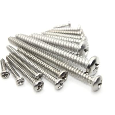 China SS304 Stainless Steel Pan Head Self-Tapping Screws for Metal Metric Sizes M3-M12 for sale