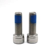 China Stainless Steel SS304 Hexagon Socket Head Bolt Blue Coating Nylon Lock Screw Cap DIN Standard for sale