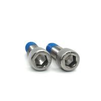 China Stainless Steel SS304 Hexagon Socket Head Bolt Blue Coating Nylon Lock Screw Cap DIN Standard for sale