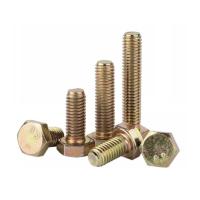 China OEM ODM Hex Head Bolts M8 M10 M12 Carbon Steel Stainless Steel Brass Galvanized Plated for sale