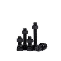 China M10x170 M5 M6 M8 M12 Hex Bolts and Nuts Grade 8.8 Black Finish Carbon Steel Fasteners for sale