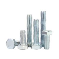 China M16 Hex Head Bolts DIN933 35mm Length Grade 8.8 Steel Zinc Plated for sale