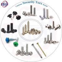 China Tamper Proof Anti-Theft Screws M2 to M8 Black Star Wood Deck Security Fasteners for sale