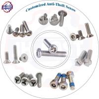 China Zinc Plated M2 M3 M4 Triangle One Way Security Torx Tamper Proof Screw with Pin for sale