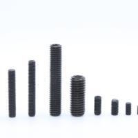 China DIN Standard M2-M10 Steel Hex Socket Set Screw Black Oxide Finish for sale